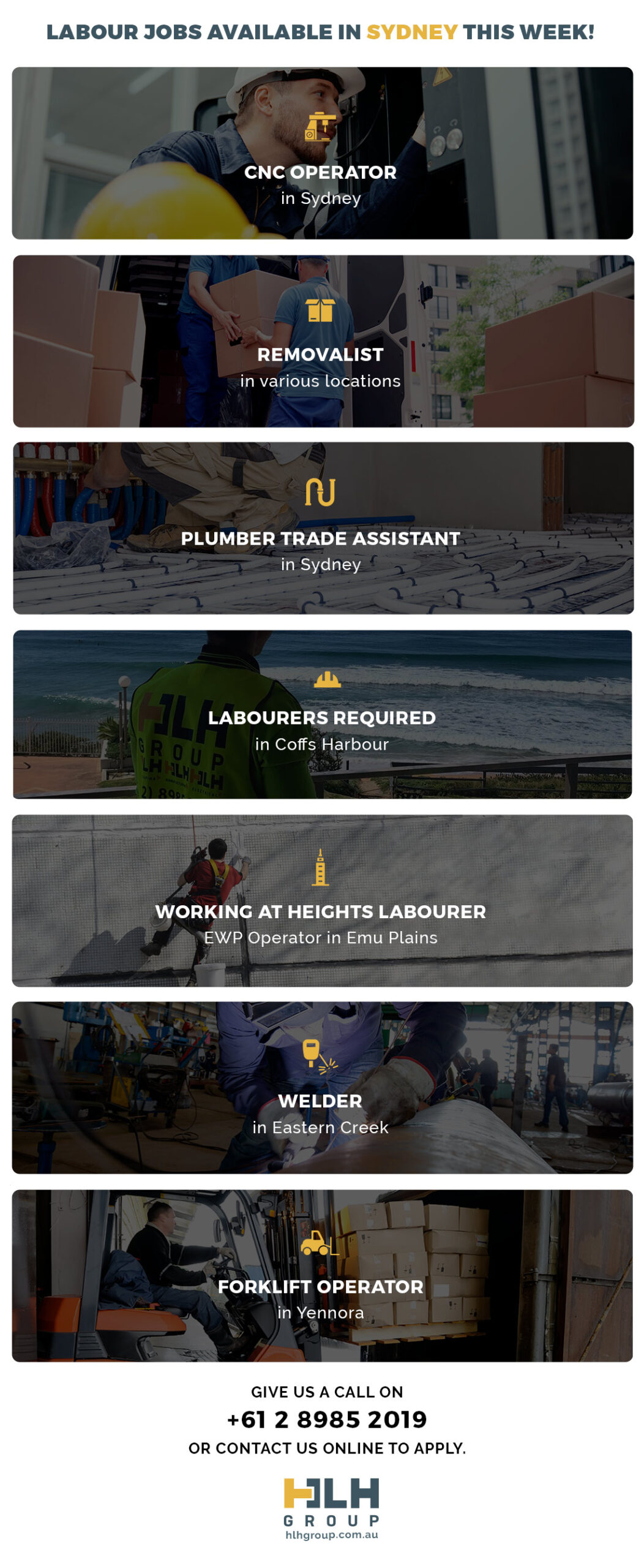 Labour Jobs Sydney | This Week's Hot Vacancies! | HLH Group